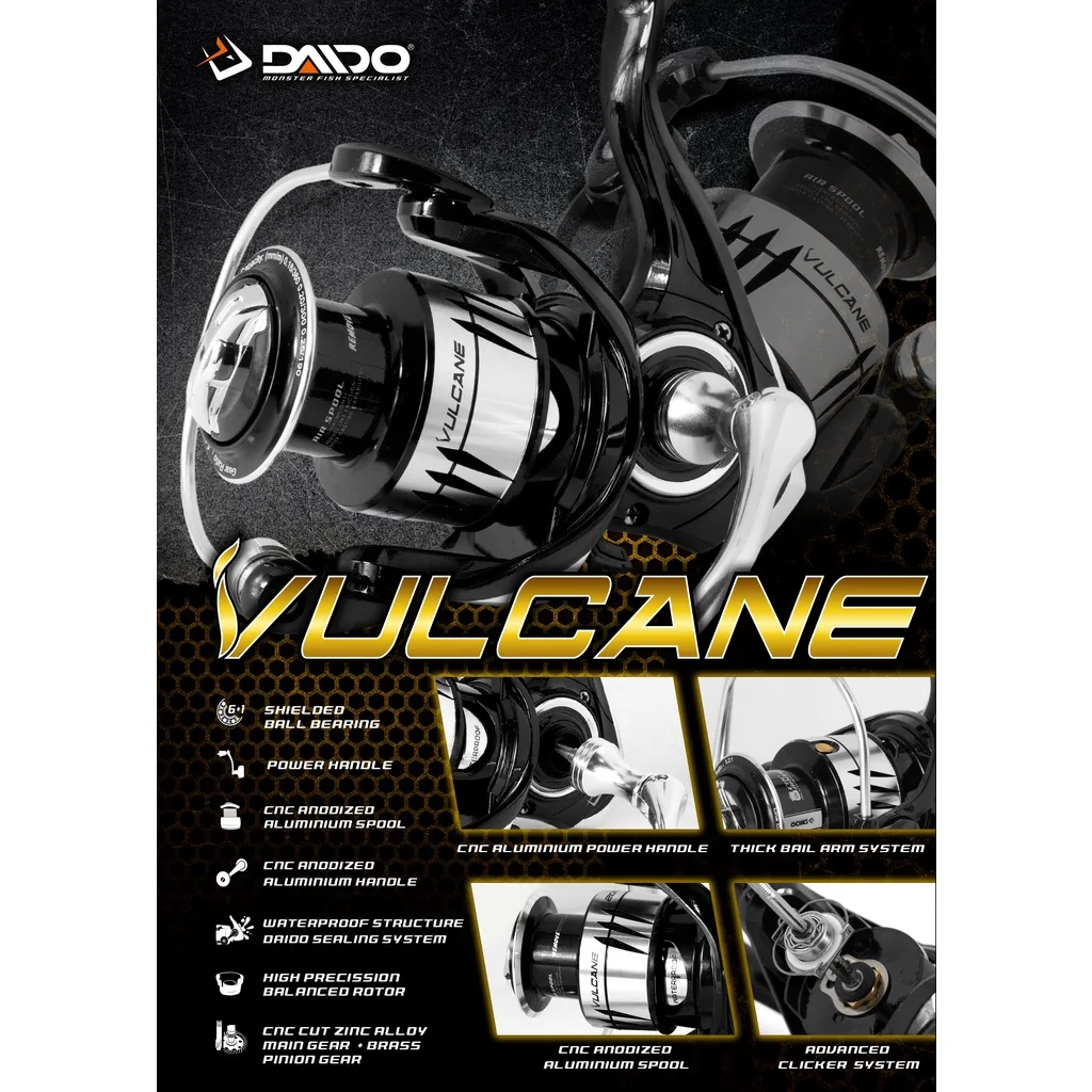 Spesifikasi Reel Daido Vulcane - Reelpancing